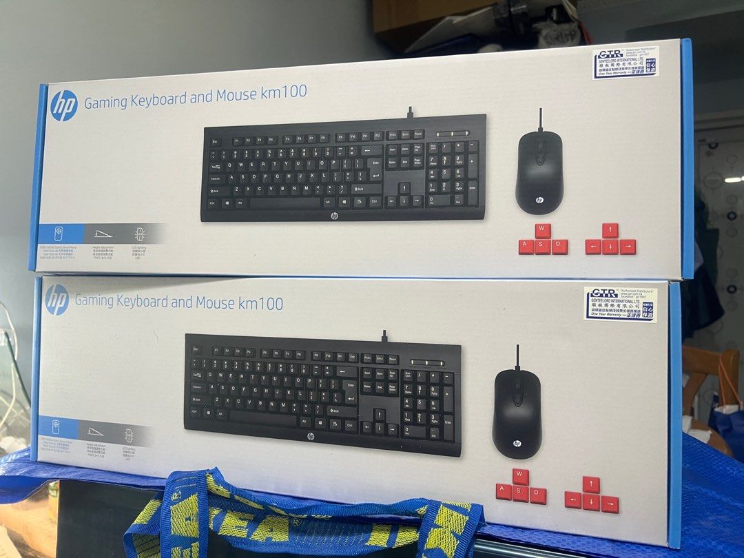 《全新》HP Keyboard & Mouse KM100 套裝, 電腦＆科技, 電腦周邊及配件, 電腦鍵盤及相關產品 - Carousell