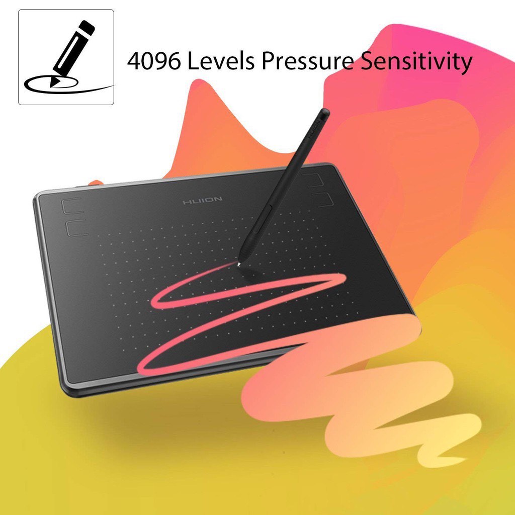 HUION Inspiroy H430P Graphic Drawing Tablet Battery-Free Stylus 4096 ...