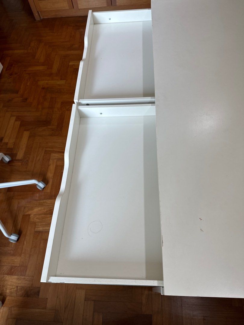 Ikea Alex Table - study desk with drawers / dressing, Furniture & Home ...
