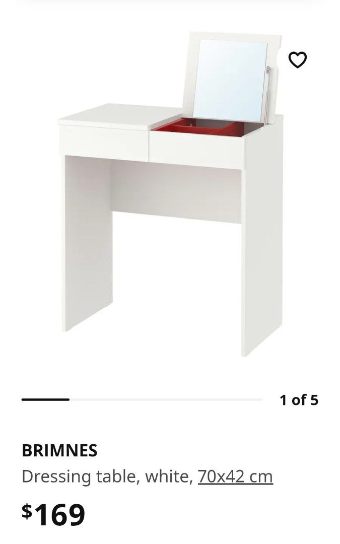 IKEA BRIMNES DRESSING TABLE, Furniture & Home Living, Furniture, Tables ...