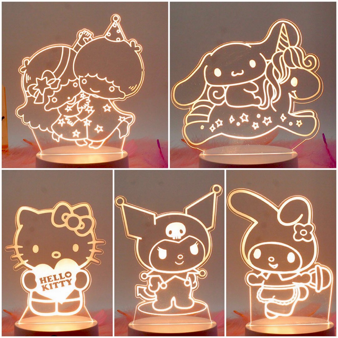 (Restocked!) Sanrio Gifts / Sanrio Night Light Tri Colour Night Lamp ...