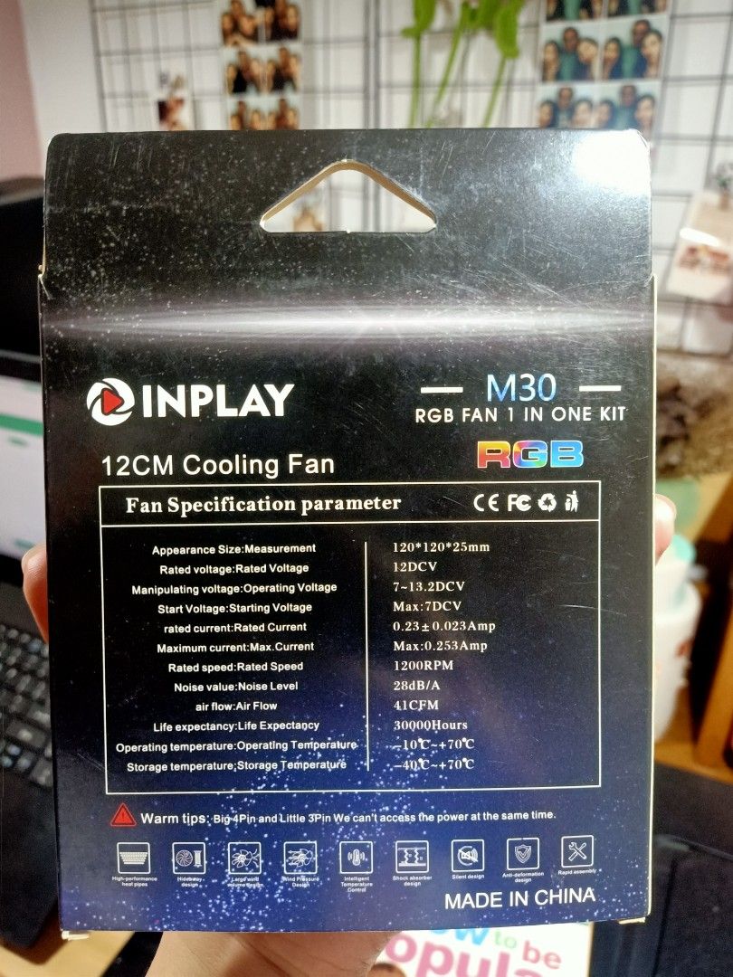 Inplay Diamond M30 RGB fan in one kit, Computers & Tech, Parts ...