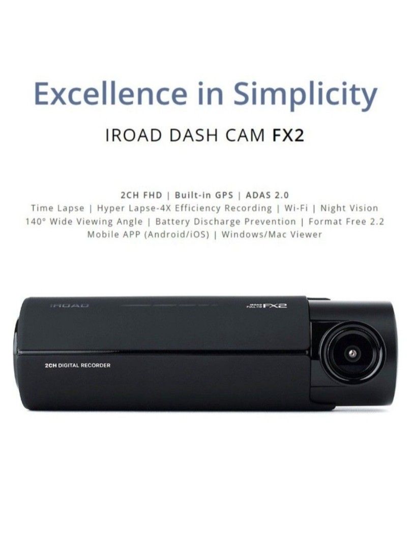IROAD DASH CAM FX2, Car Accessories, Accessories on Carousell