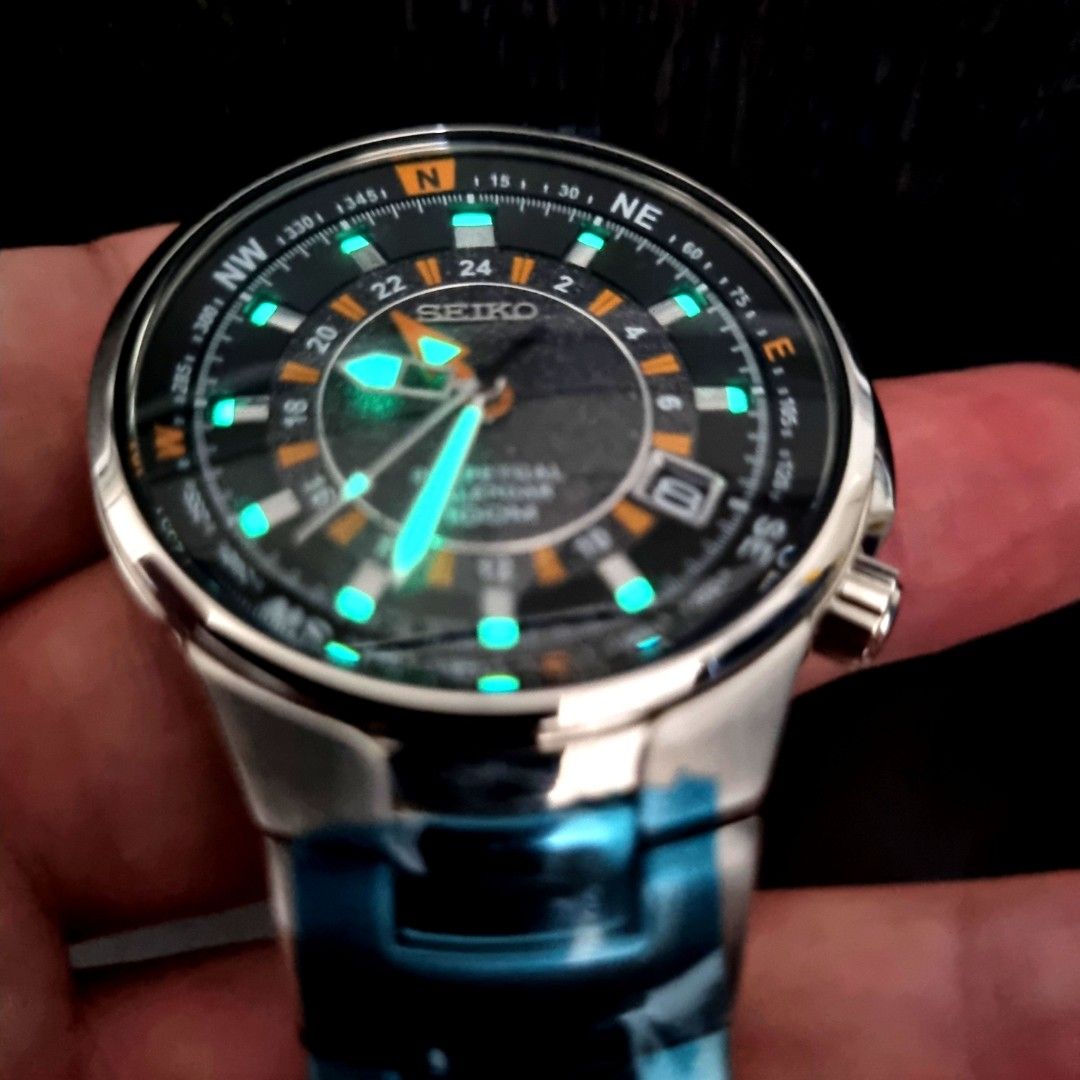 Jam SEIKO SLT0831 PERPETUAL CALENDER SBTR Samurai WORLD TIME ORI FULL ...