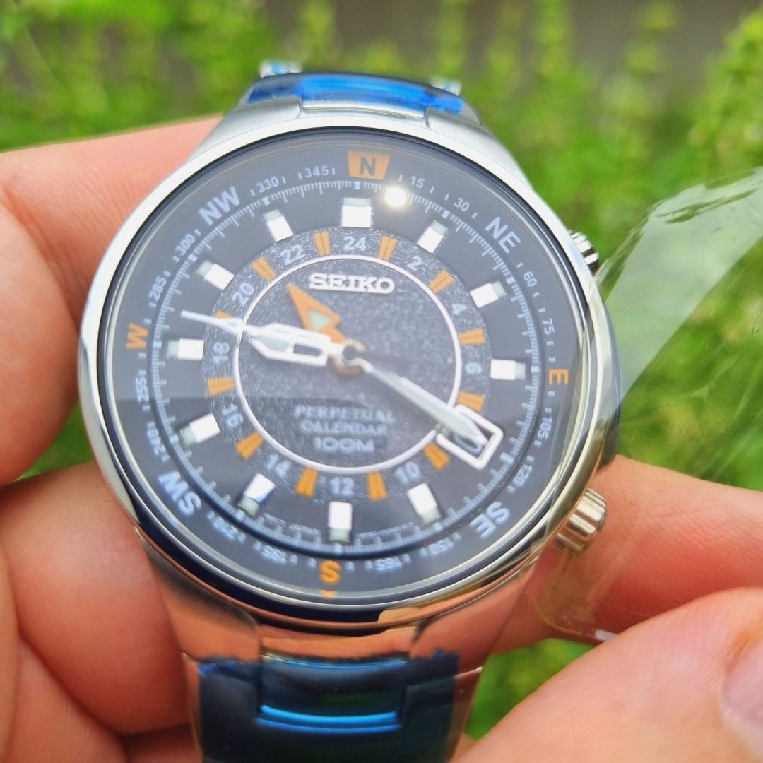Jam SEIKO SLT0831 PERPETUAL CALENDER SBTR Samurai WORLD TIME ORI FULL ...