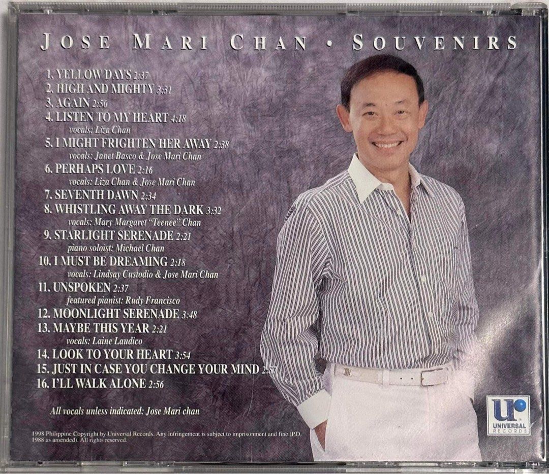 JOSE MARI CHAN - SOUVENIRS ALBUM on Carousell