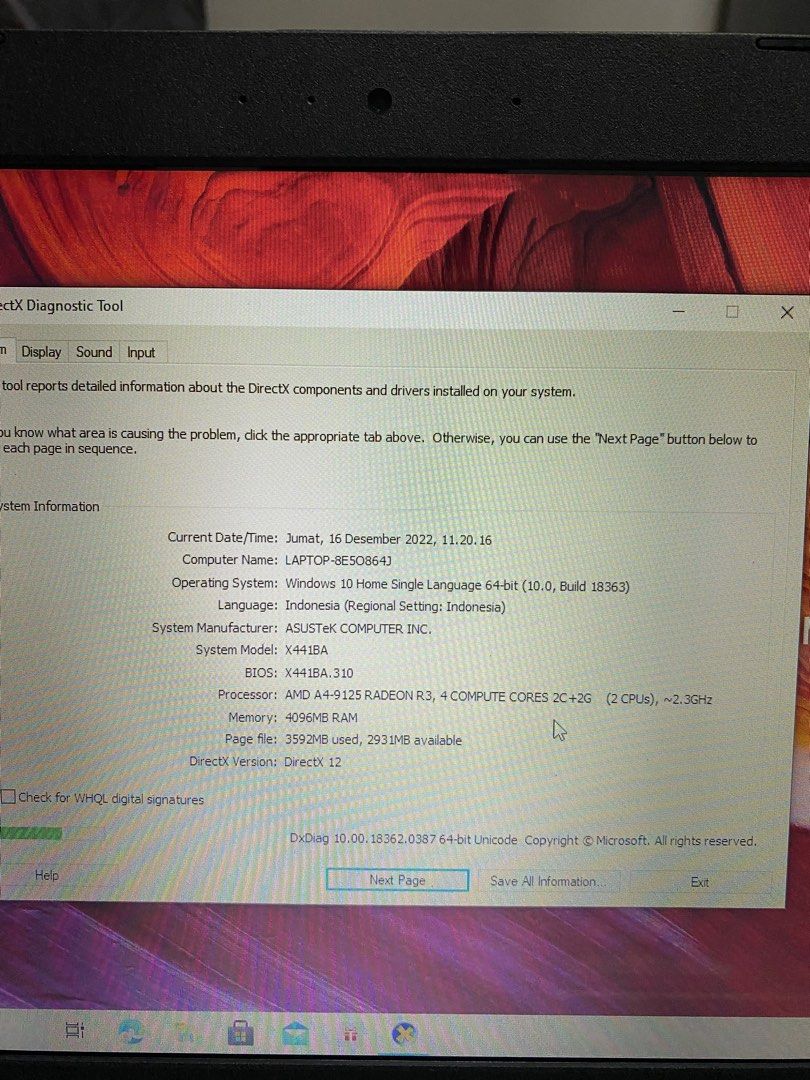 Jual laptop asus amd a4, Elektronik, Komputer, Laptop di Carousell