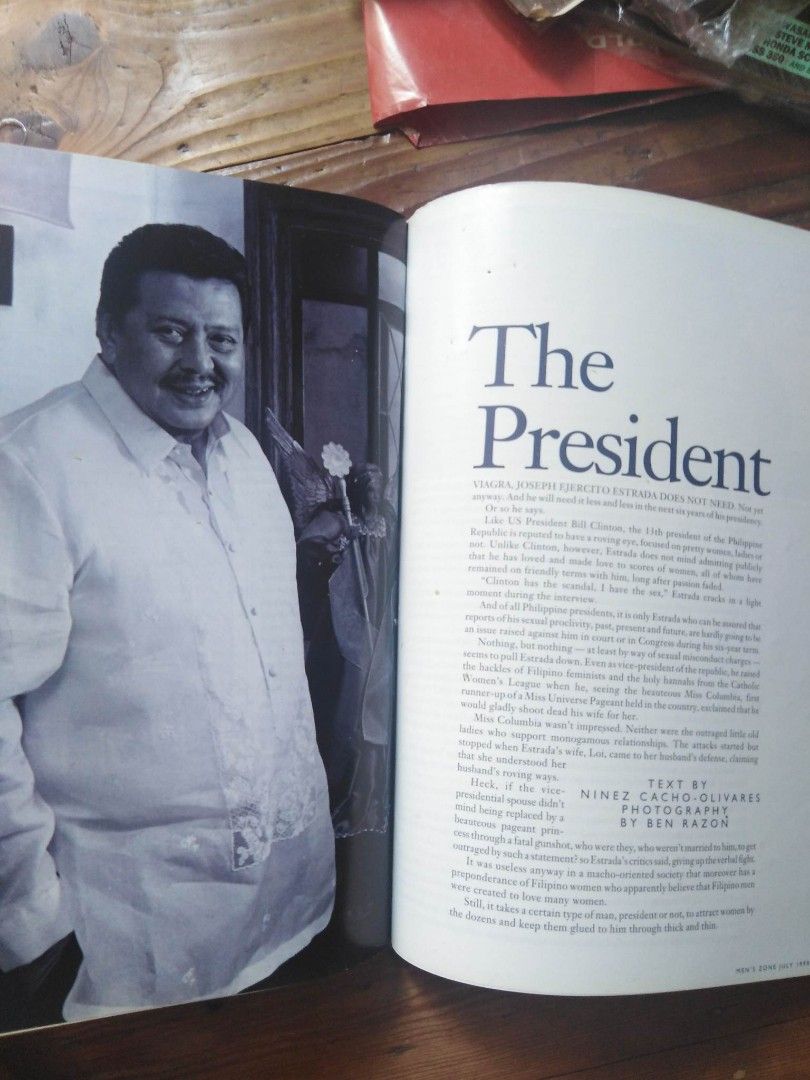 July 1 1998 issue mzone magazine pres erap estrada first day in office ...