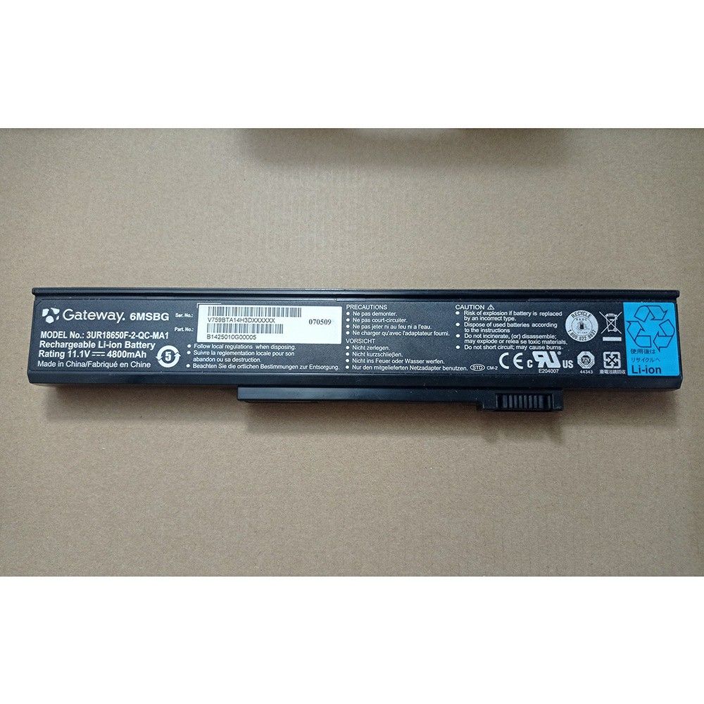 Laptop Battery gateway W340UI Model 3UR 18650F-2-MAI 11.IV 4800mah ...