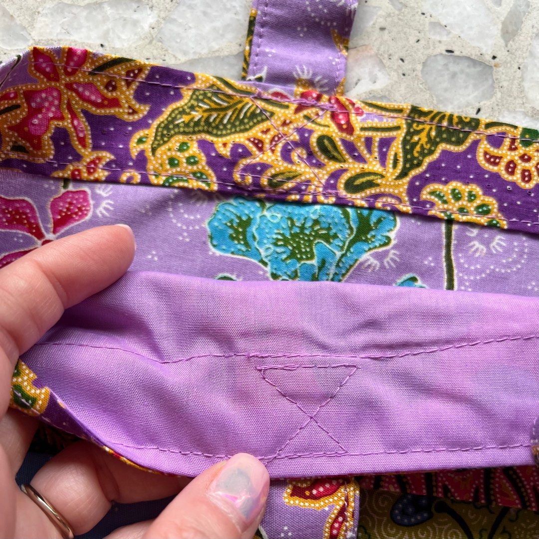 Large 40cm Batik Patchwork Tote Bag Handmade in Singapore, Women's Fashion, Bags & Wallets, Tote ...