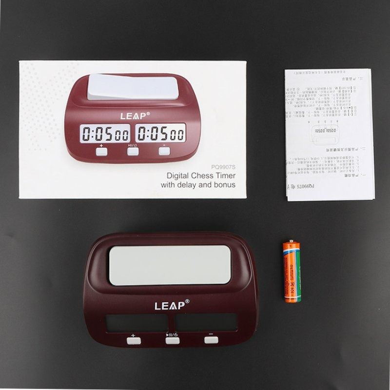 LEAP PQ9907S Digital Chess Clock I-go Count Up Down Timer for Game Competition Multi-functional ...