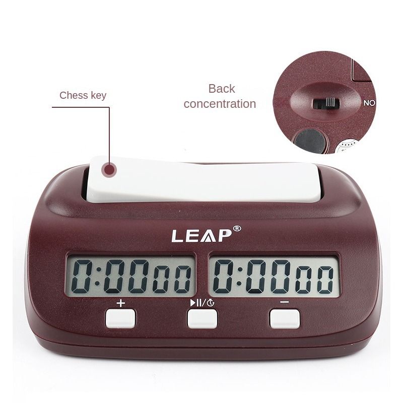 LEAP PQ9907S Digital Chess Clock I-go Count Up Down Timer for Game Competition Multi-functional ...