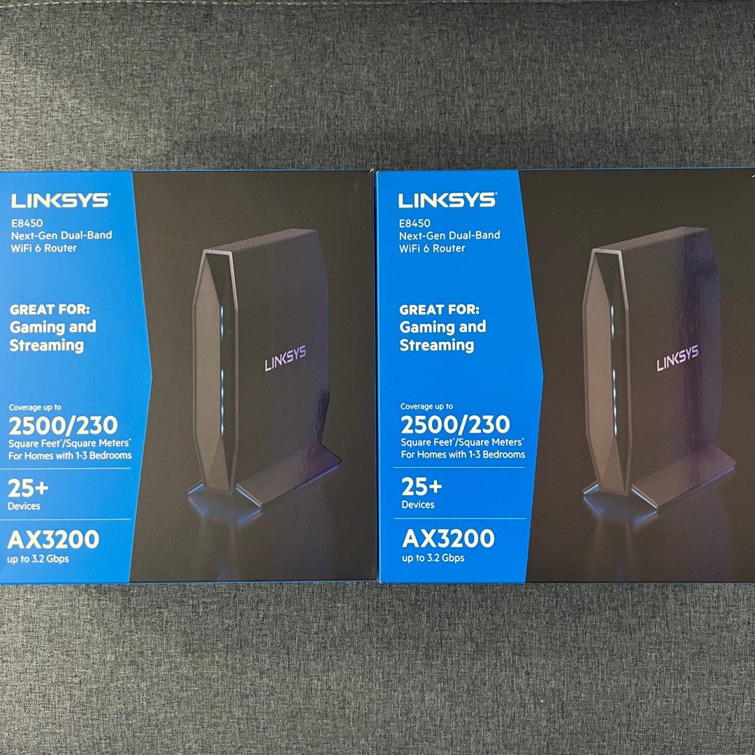 Linksys E8450 AX3200 WiFi 6 Router (2 Sets), Computers & Tech, Parts ...