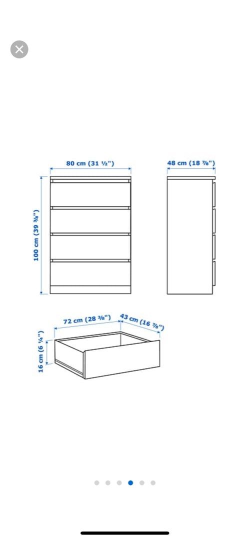 MALM Chest of 4 drawers stained oak malm ikea drawer Malm Brimnes Hemnes Nordli Mackapar Billy Alex Kallax Trofast Koppang Kullen Smastad Lack Fjallbo Vittsjo Furniture Home Living Furniture Other