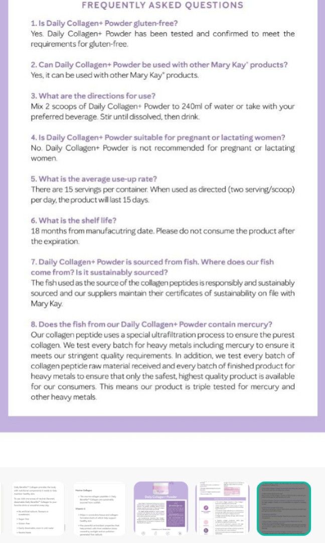 Mary Kay Daily Collagen, Beauty & Personal Care, Hair on Carousell