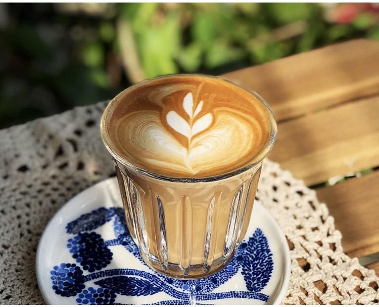 Melbourne Style Cafe Latte Flat White Cups Glasses Transparent Latte ...