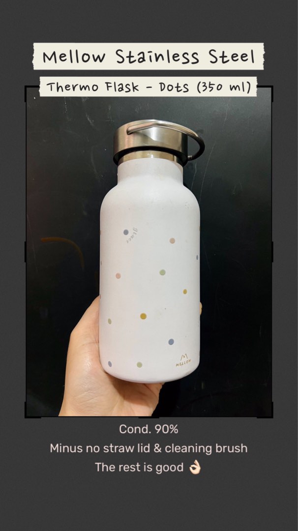 Mellow Stainless Steel Thermo Flask - Dots 350ml, Bayi & Anak, Lainnya ...