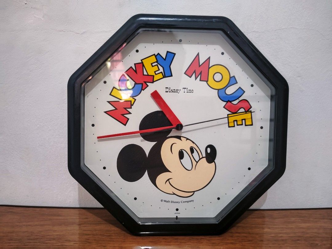 Mickey Mouse Disney Time Wall Clock on Carousell