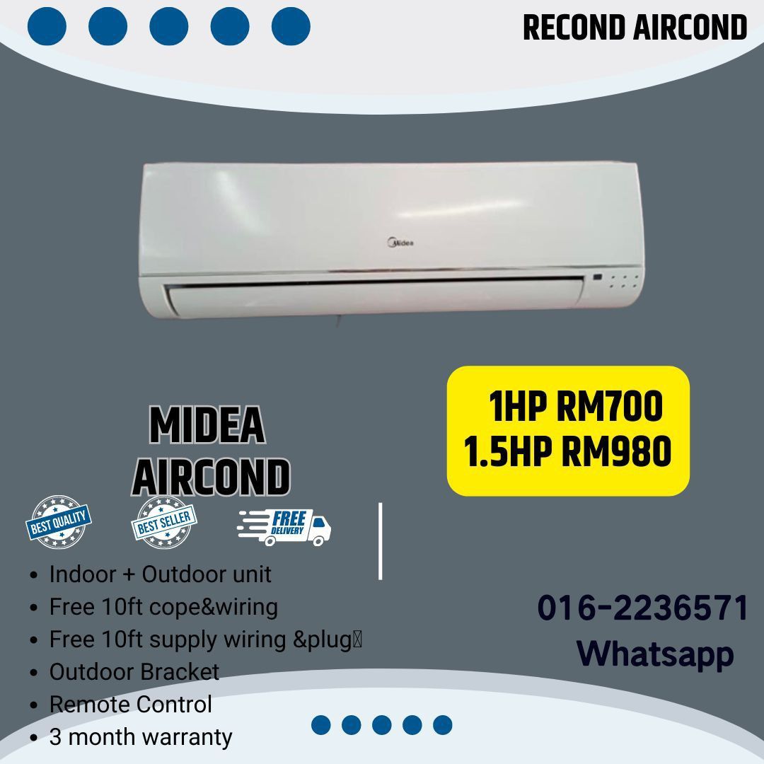Midea 1hp Aircond B205, TV & Home Appliances, Air Conditioners ...