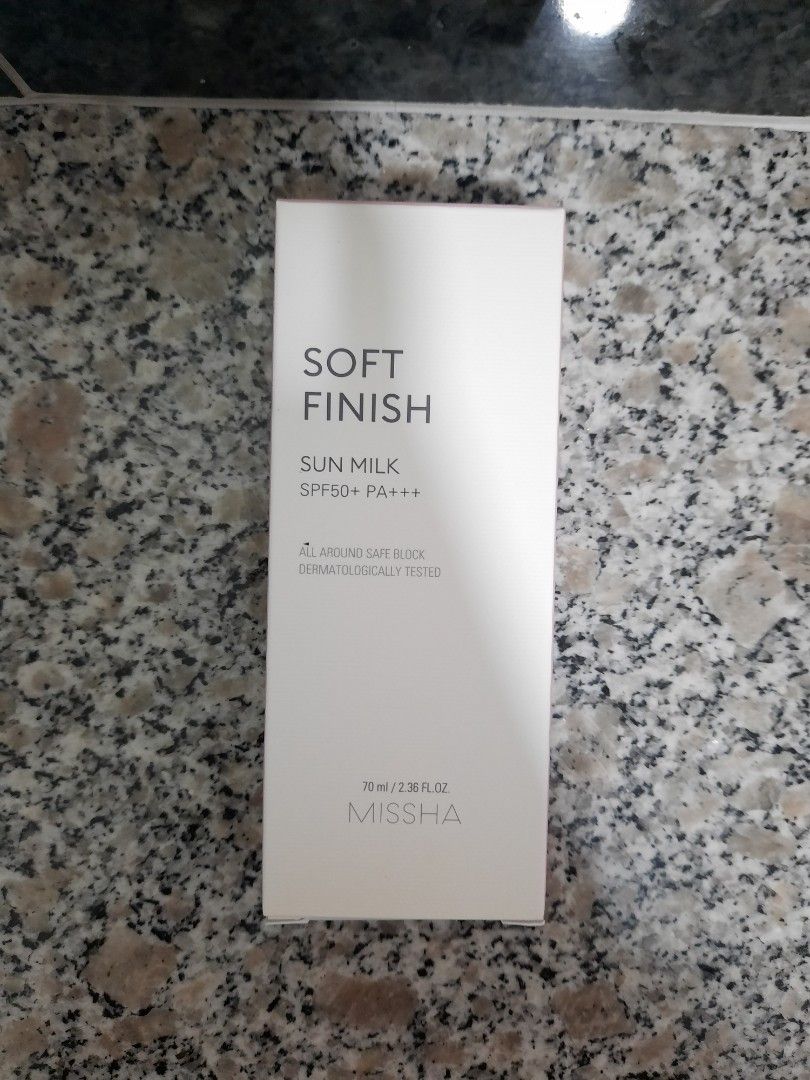 MISSHA Soft Finish Sun Milk SPF50++, Beauty & Personal Care, Face, Face ...