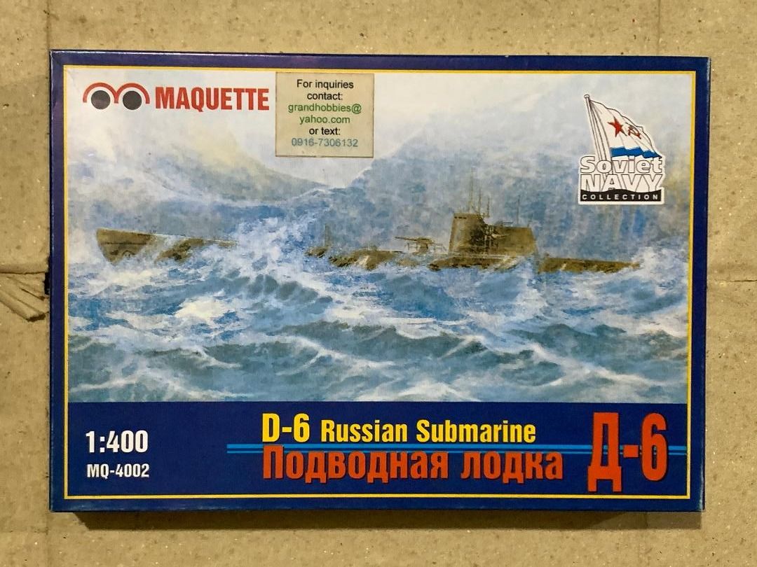 Model Kit: MAQUETTE: 1:400 Scale: Russian Submarine D-6, Hobbies & Toys ...