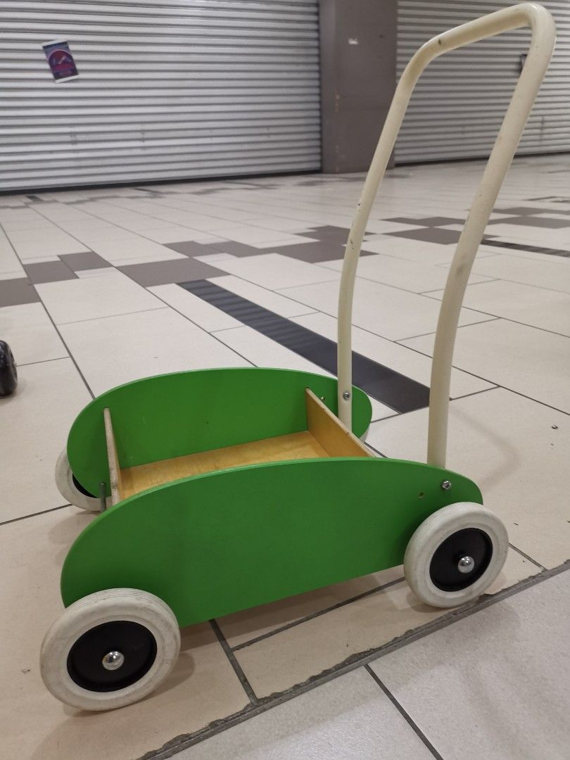 MULA Toddle Truck Kids Toys Wooden Push Cart Walker Green, Hobbies ...