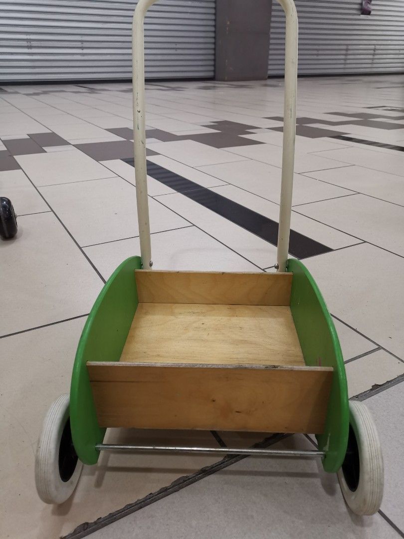 MULA Toddle Truck Kids Toys Wooden Push Cart Walker Green, Hobbies ...
