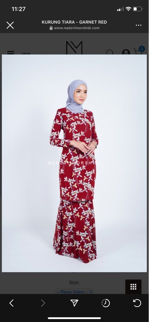 Nadzri Morshidi Tiara Kurung, Women's Fashion, Muslimah Fashion, Baju ...