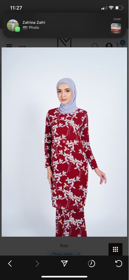 Nadzri Morshidi Tiara Kurung, Women's Fashion, Muslimah Fashion, Baju ...