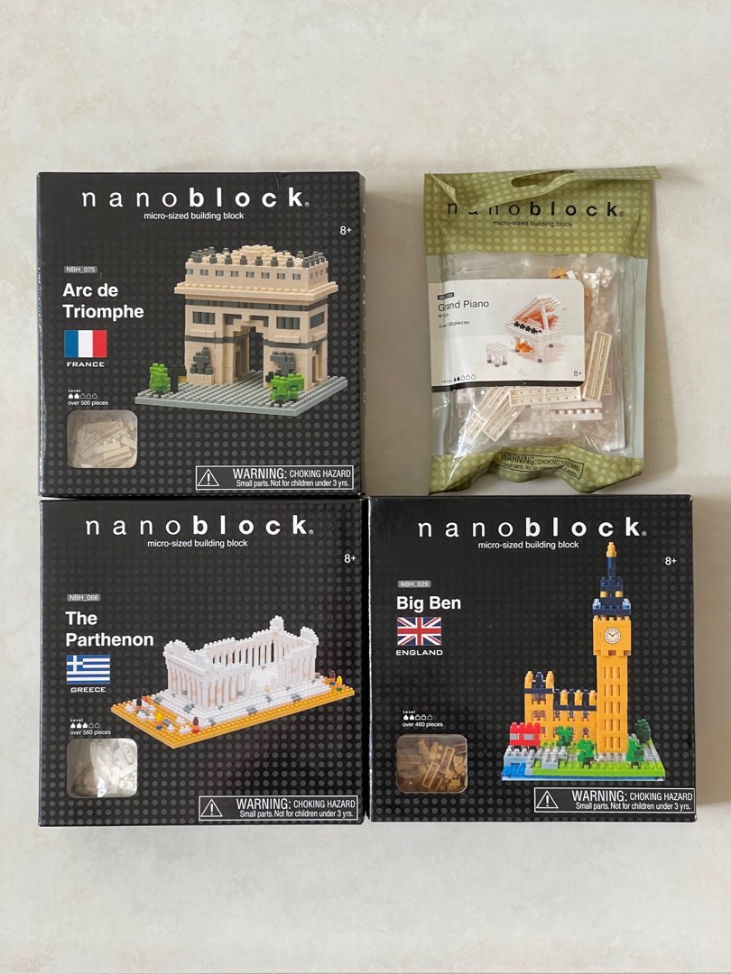 Nanoblock - Parthenon / Big Ben / Arc de Triomphe / grand piano, 興趣及遊戲 ...
