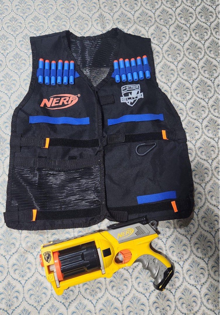 NERF N strike Elite Gun & NERF Tactical Vest, Hobbies & Toys, Toys ...