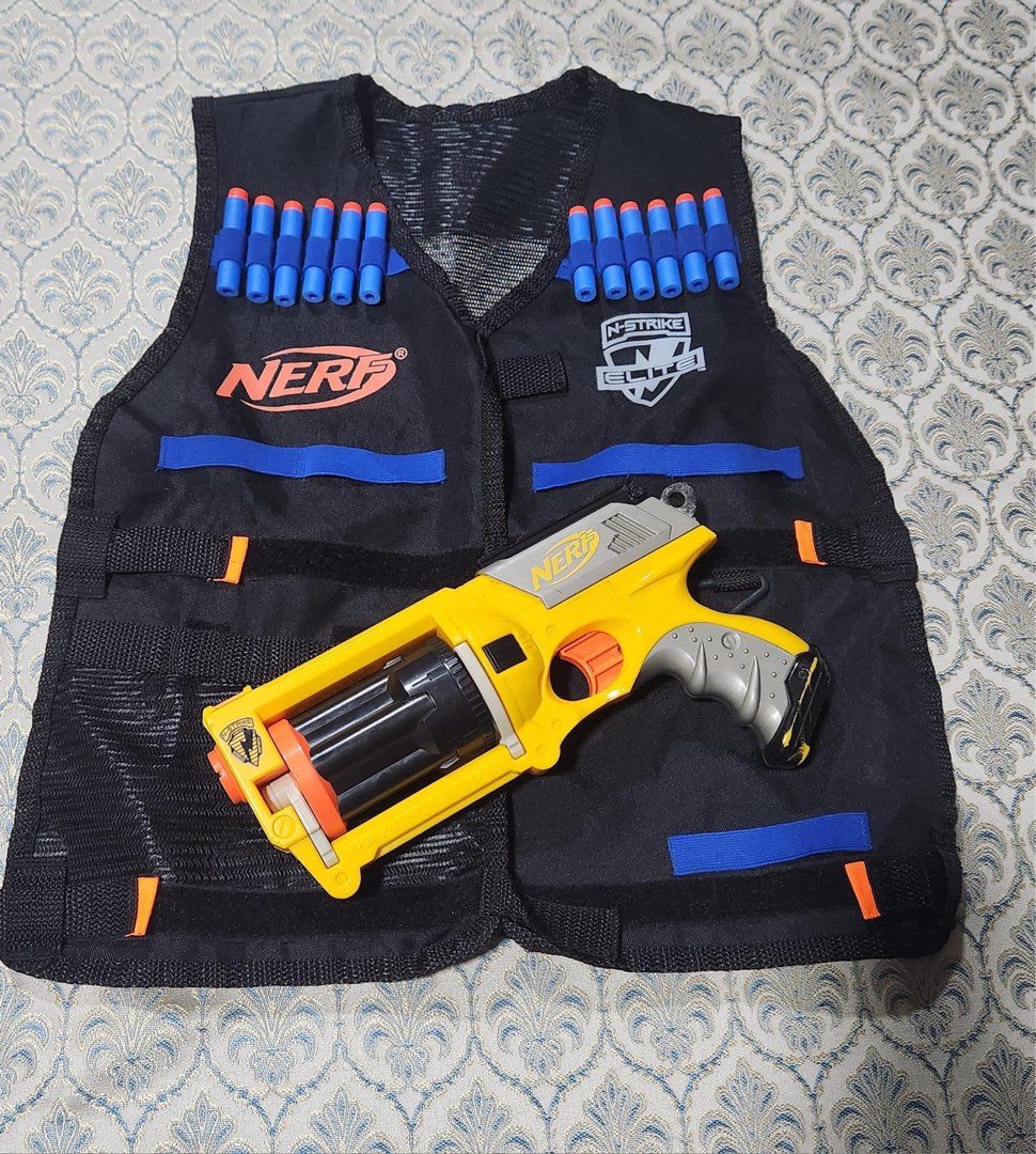 NERF N strike Elite Gun & NERF Tactical Vest, Hobbies & Toys, Toys ...
