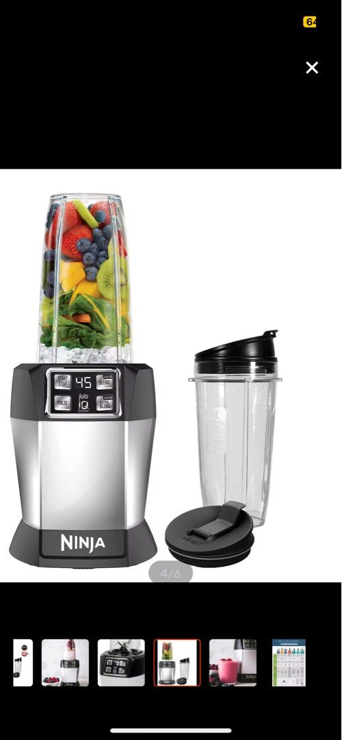 Ninja Blender with Auto-IQ Technology BL480, TV & Home Appliances ...