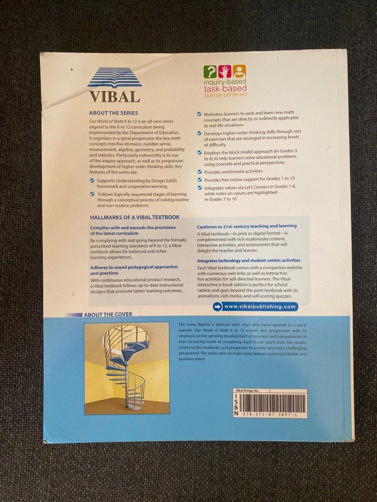 Our World of Math 8 book Mathematics Textbook Junior High School blue ...