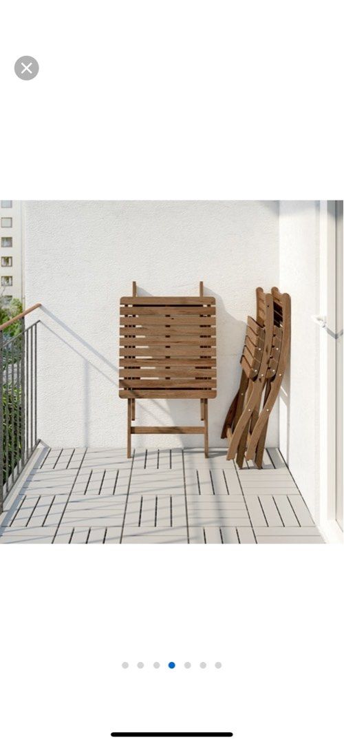 Outdoor dining set, outdoor dining table, ASKHOLMEN Table+2 chairs ...