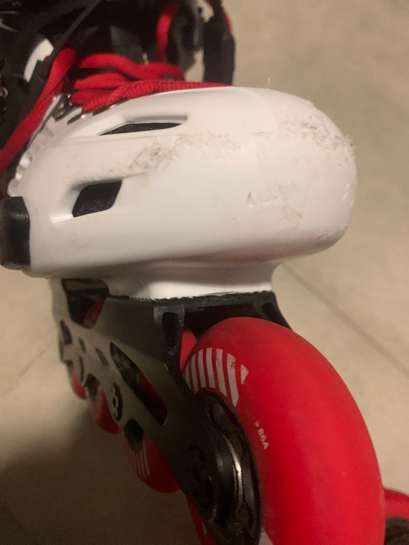 Decathlon Oxelo Freeride Inline Skate MF500 Red/White size 42, Sports ...