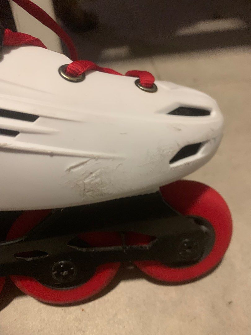 Decathlon Oxelo Freeride Inline Skate MF500 Red/White size 42, Sports ...