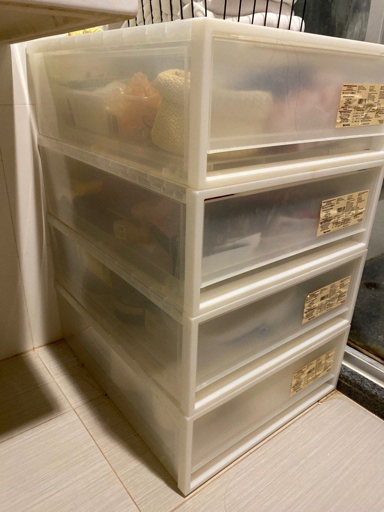 Plastic stackable muji drawer, Furniture & Home Living, Furniture ...