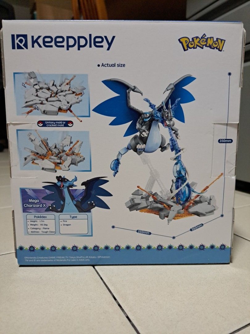 Pokemon Mega Charizard X figurine LEGO set KEEPPLEY, Hobbies & Toys ...