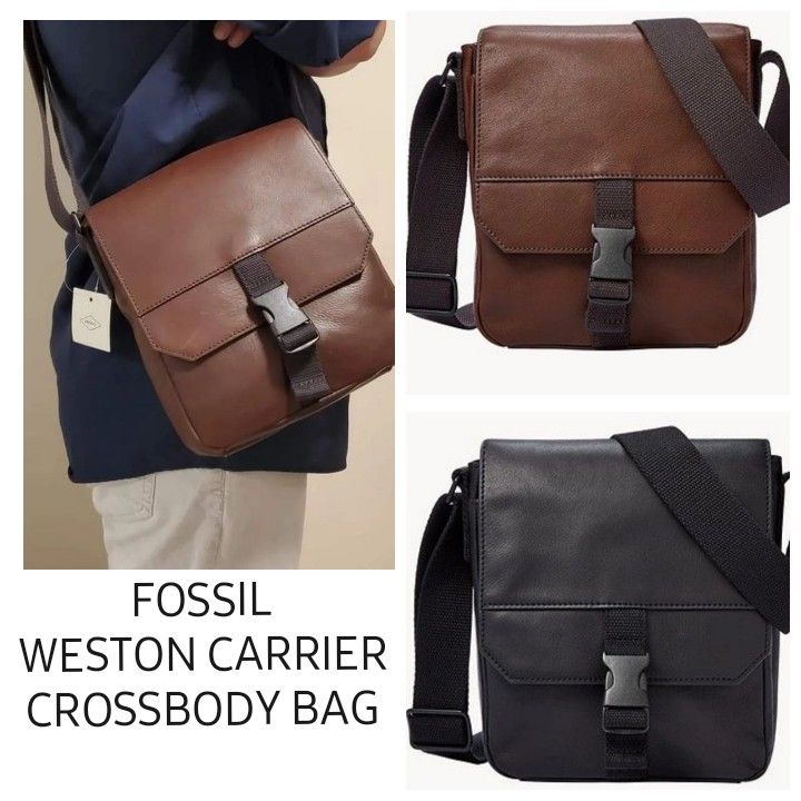PREORDER FOSSIL WESTON CARRIER SLING BAG 1002, Men's Fashion, Bags ...