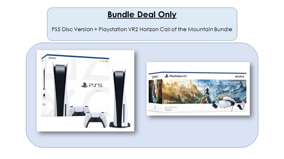 PS5 Disc Version + Playstation VR2 Horizon Call of the Mountain Bundle, Video Gaming, Video Game ...