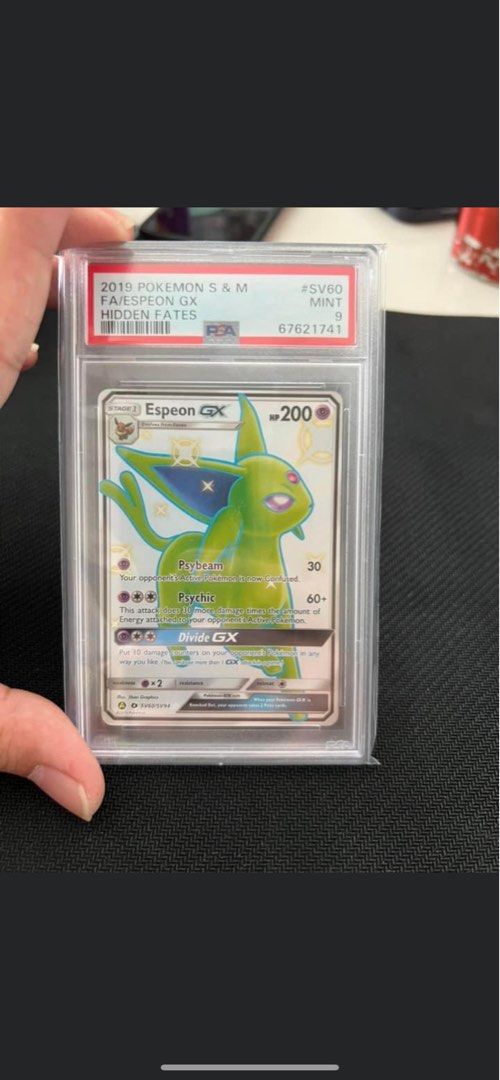 PSA 9 hidden fates Espeon, Hobbies & Toys, Toys & Games on Carousell