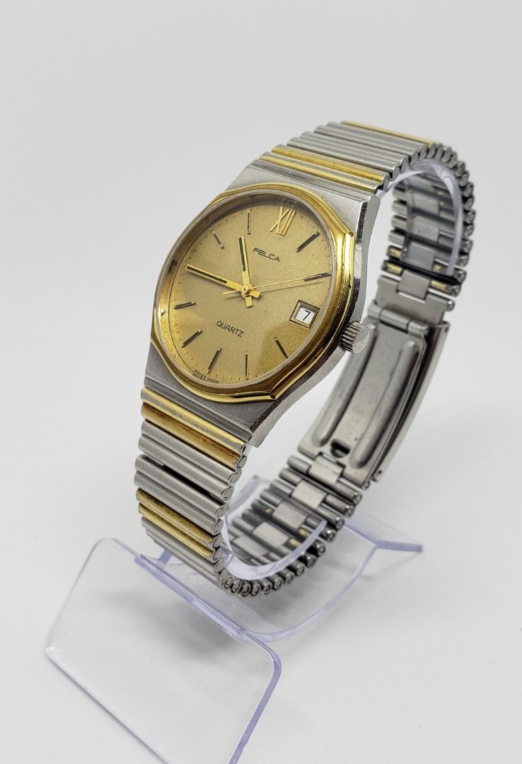 Rare *Vintage* FELCA (Felca became Titoni in 1981) Bicolor Watch with ...