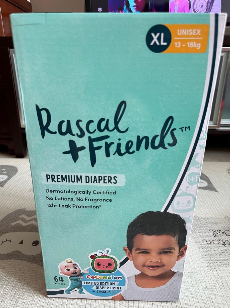 Rascal and Friends x Cocomelon TAPE Diapers Size XL, Babies & Kids ...