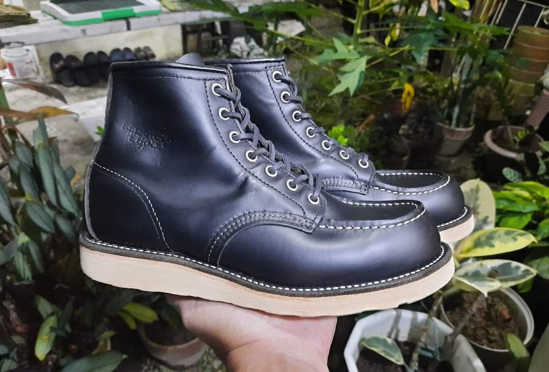 Red Wing 8130 Black Moc Toe Redwing, Men's Fashion, Footwear, Boots on ...