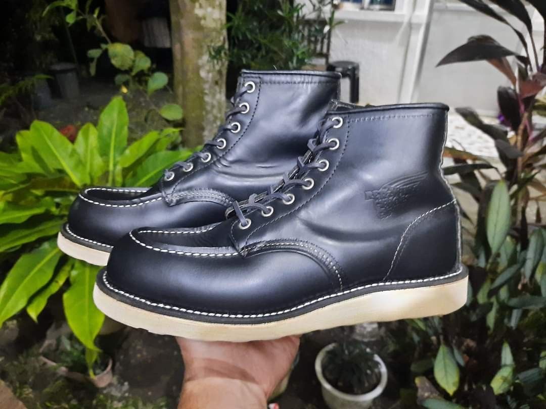 Red Wing 8130 Black Moc Toe Redwing, Men's Fashion, Footwear, Boots on ...