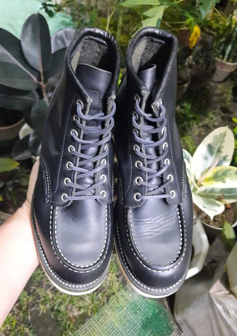Red Wing 8130 Black Moc Toe Redwing, Men's Fashion, Footwear, Boots on ...