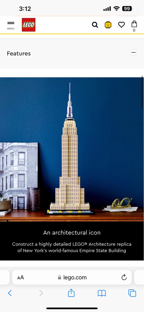 Retired, Empire State Building set, LEGO Architecture, 21046, Hobbies ...