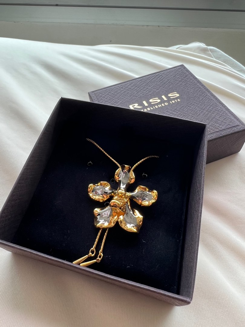 Risis Vanda Wee Kim Lian Orchid Slider Necklace, Women's Fashion ...