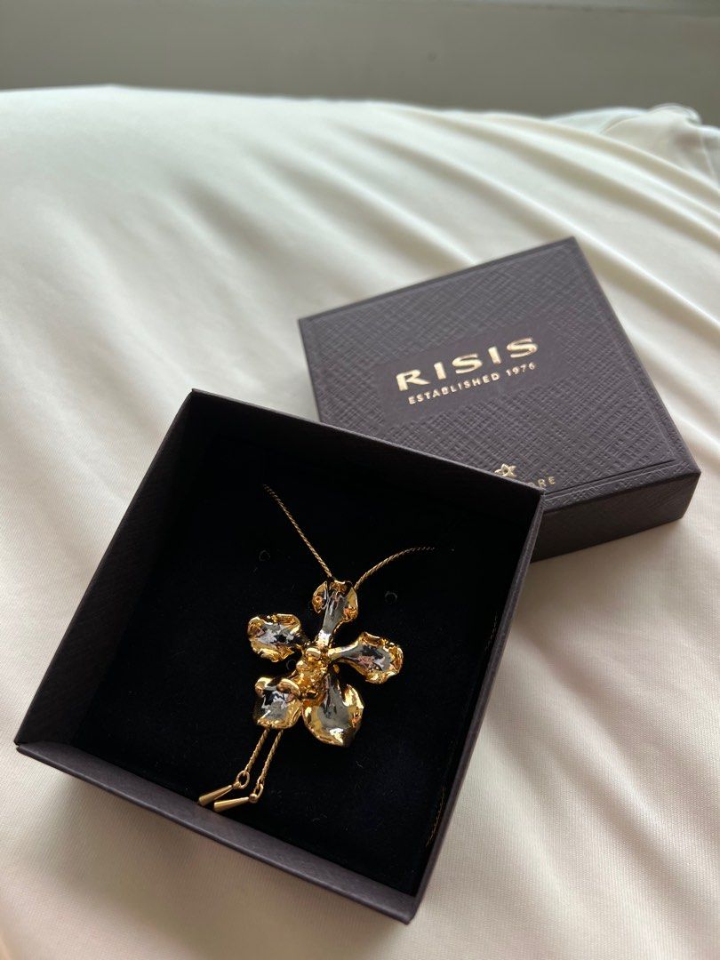 Risis Vanda Wee Kim Lian Orchid Slider Necklace, Women's Fashion ...